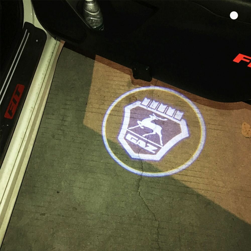 2 шт. Для GAZ 3102 31105 3111, ГАЗ 3302 GAZelle NEXT Business логотипа автомобиля светодиод Подсветка Праздничные подарки