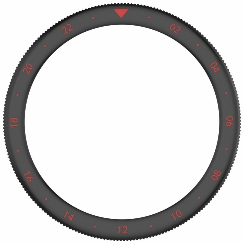 Универсальный безель Xiaomi Watch S4 / S3 из нержавеющей стали -черный и красный с двумя часовыми поясами