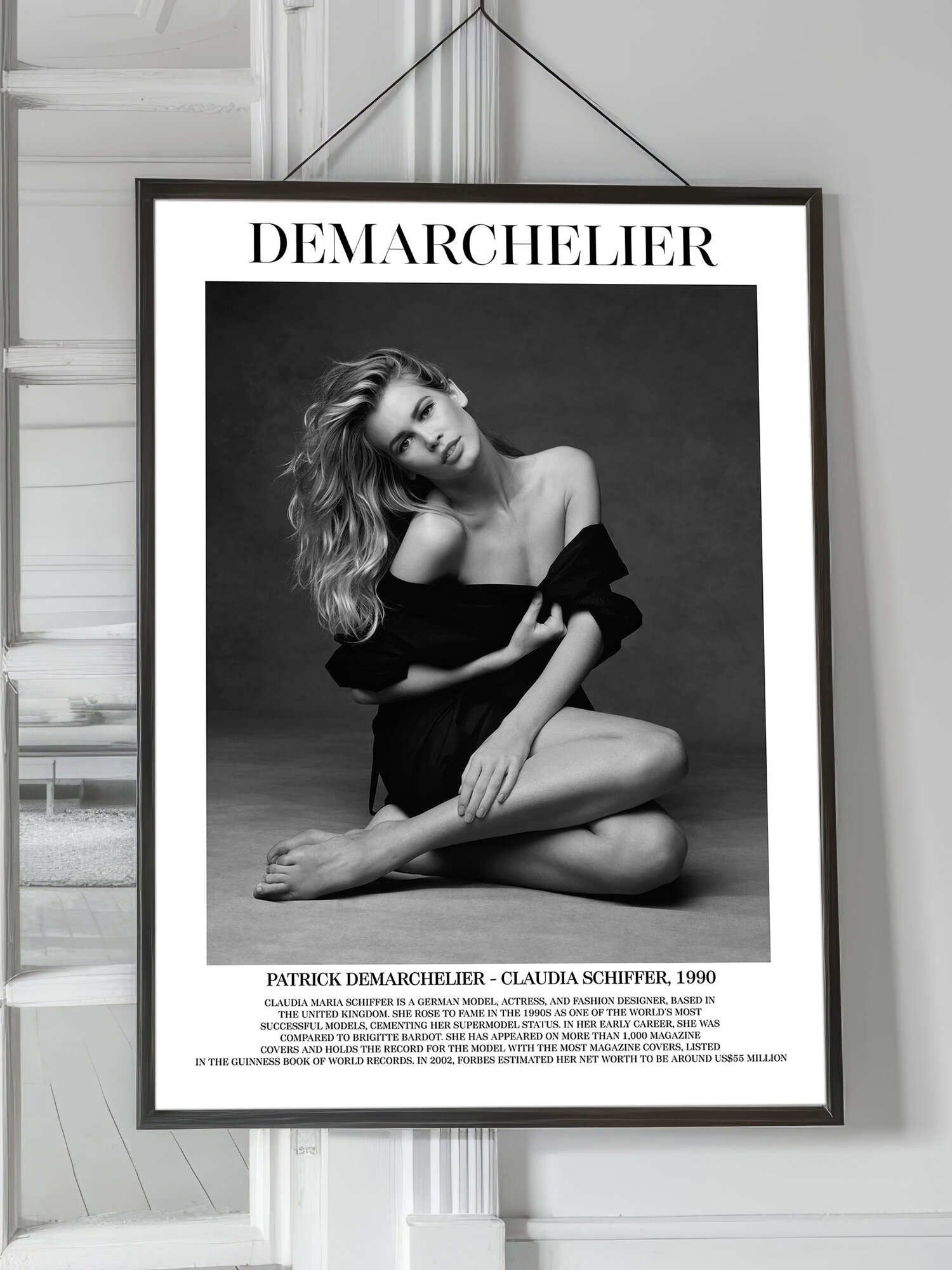 Постер фотография Патрик Демаршелье - Клаудия Шифер - 30х40