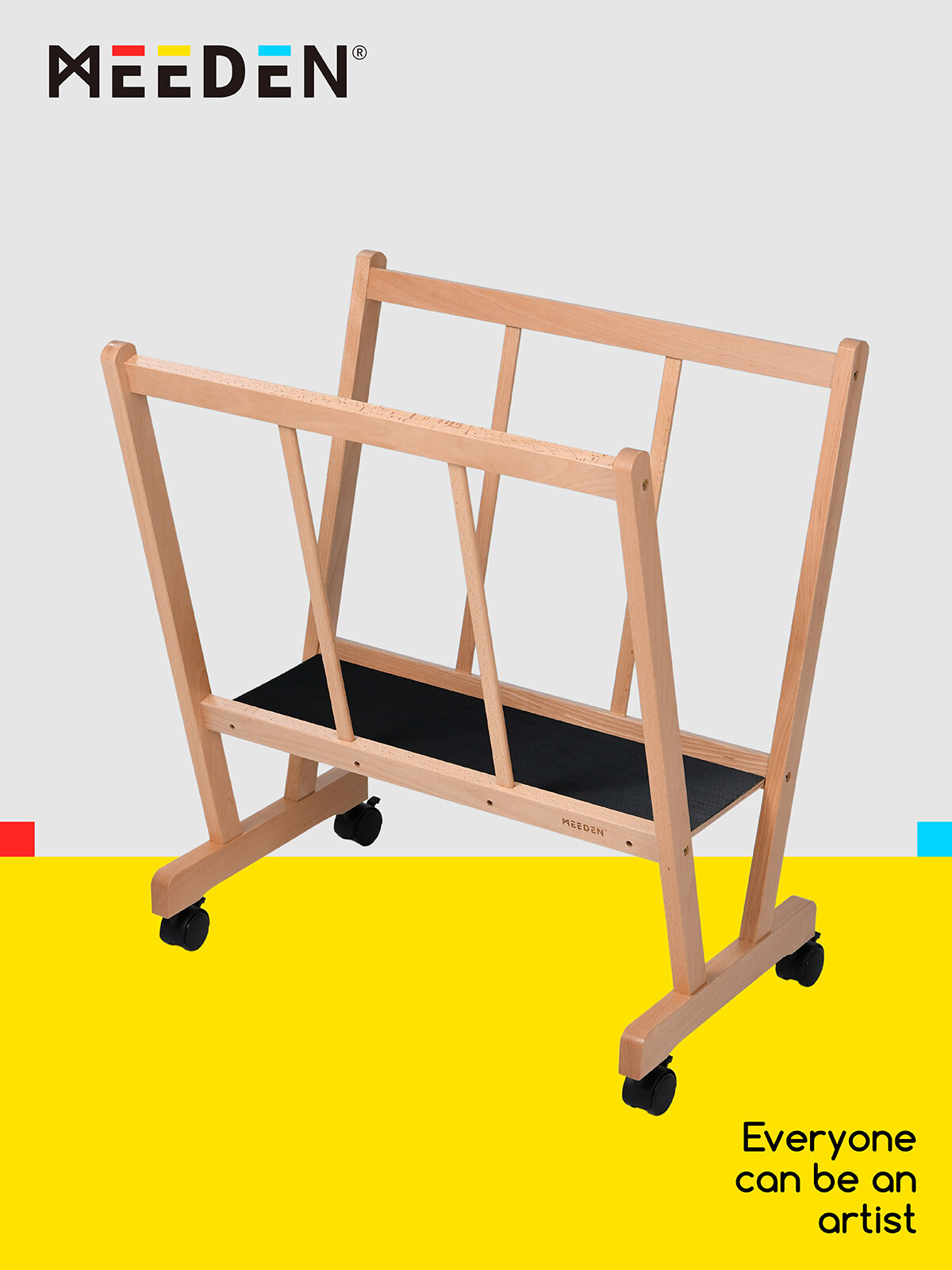 Стойка для картин MEEDEN, премиум-класс, натуральное дерево, до 47", светло-коричневая