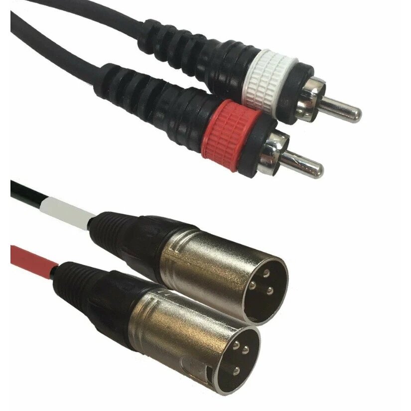 Кабель аудио 2xRCA - 2xXLR American DJ AC-2XM-2RM/3 3.0m