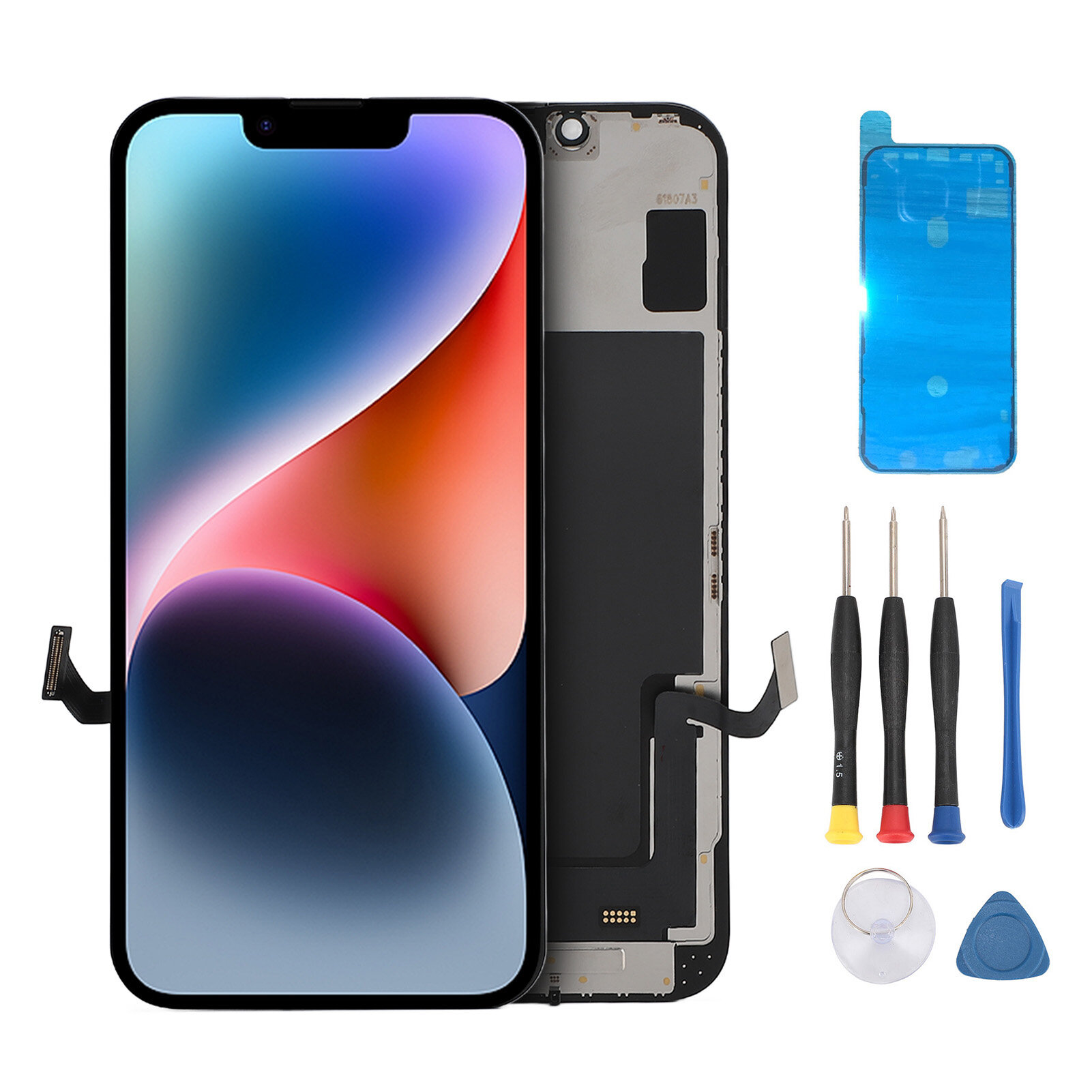 Комплект замены экрана для iPhone 14 (6.1", Incell 3D дисплей, ремкомплект)