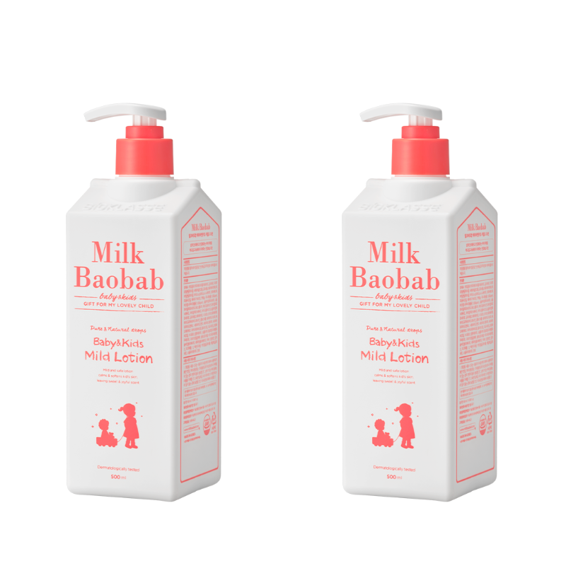 Лосьон MILK BAOBAB Baby&Kids для тела детский Milk Baobab Baby&Kids Mild Lotion, 500 ml, 2 штуки
