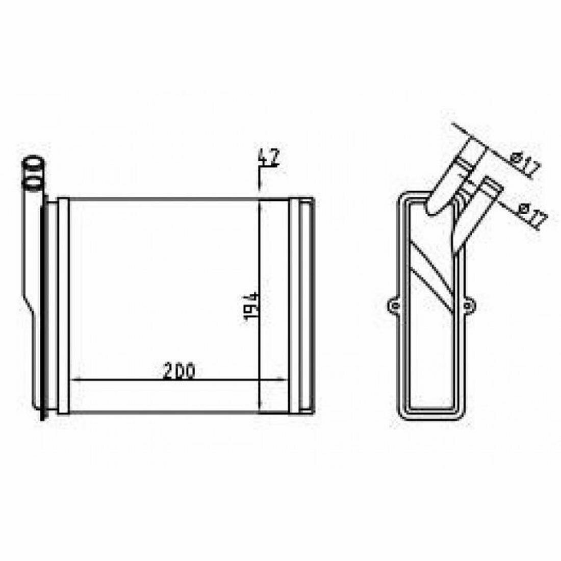 Радиатор отопителя ВАЗ 2123 Шеви-Нива алюминиевый 2123-8101060 WONDERFUL (901861)