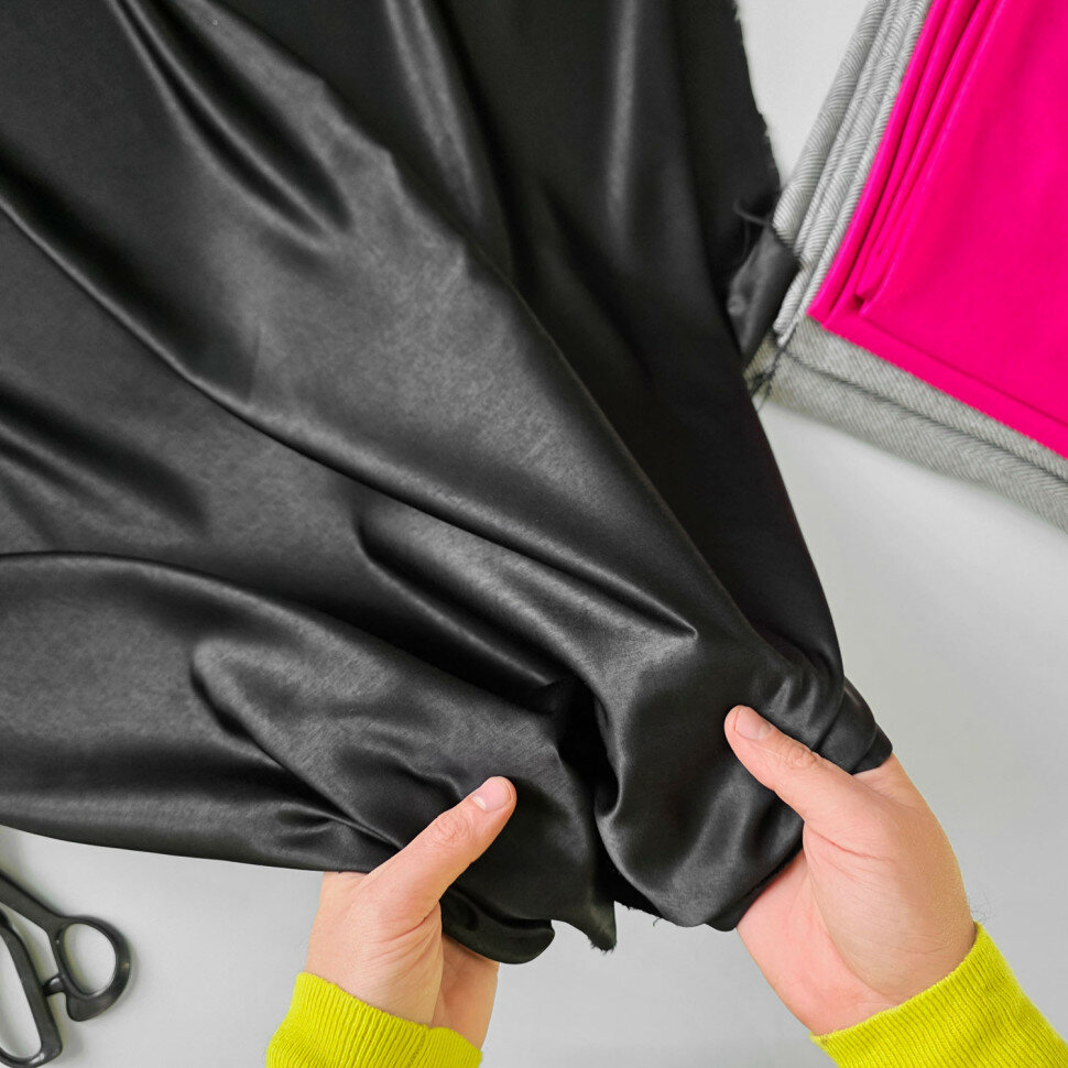 Ткань Купра Arabic silk МА04/Белуга (1 метр)