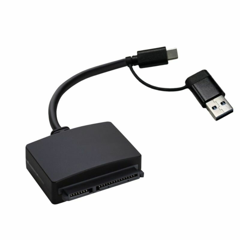 (1 шт.) Конвертер USB 3.0 -> SATA (2.5"), 2-в-1