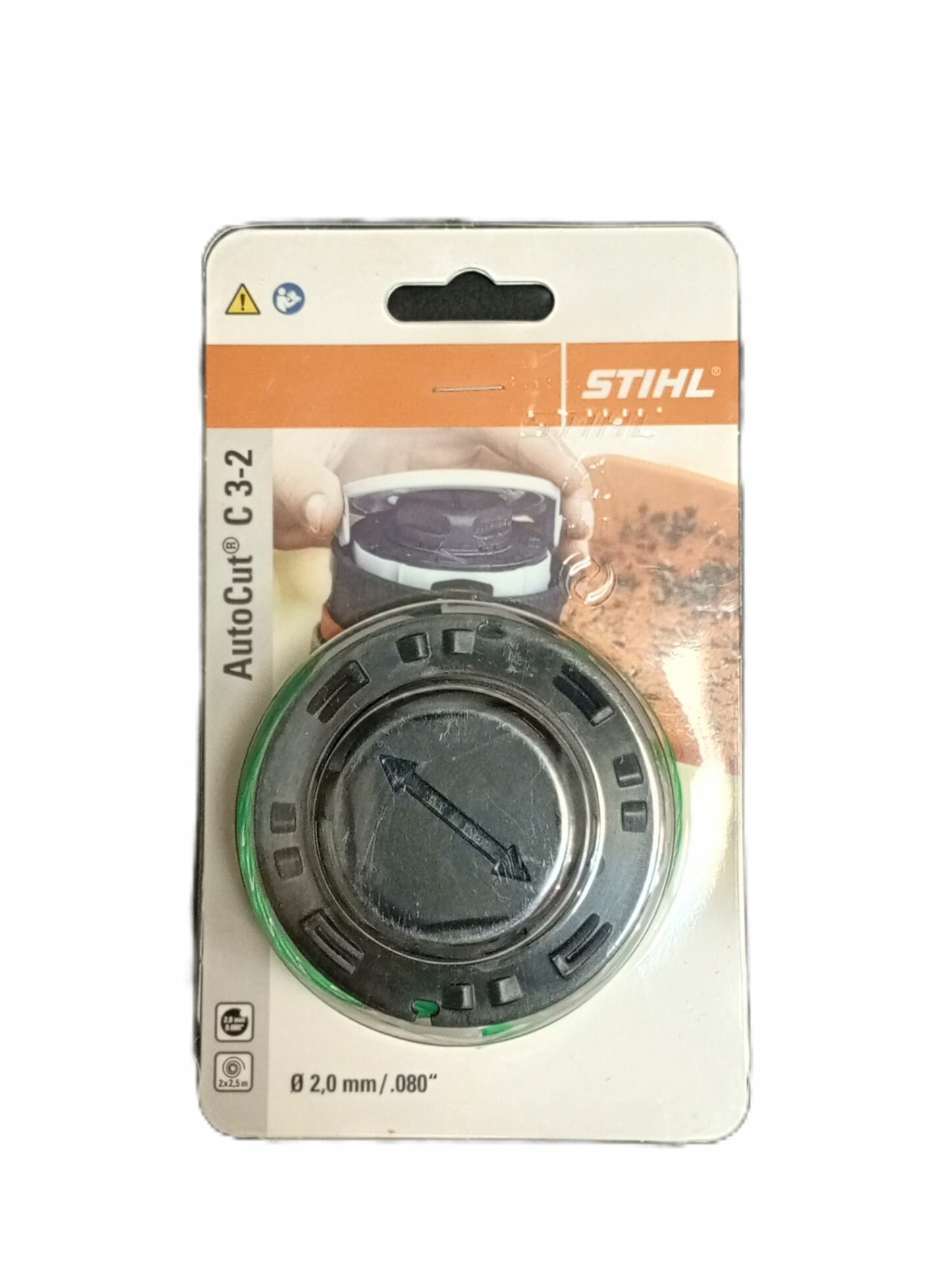 Вставка катушки со струной AutoCut C 3-2, 2,0 мм x 2,5 м, с леской.