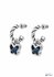 Серьги пусеты LAMALA & LAFEA, кристаллы Swarovski, синий