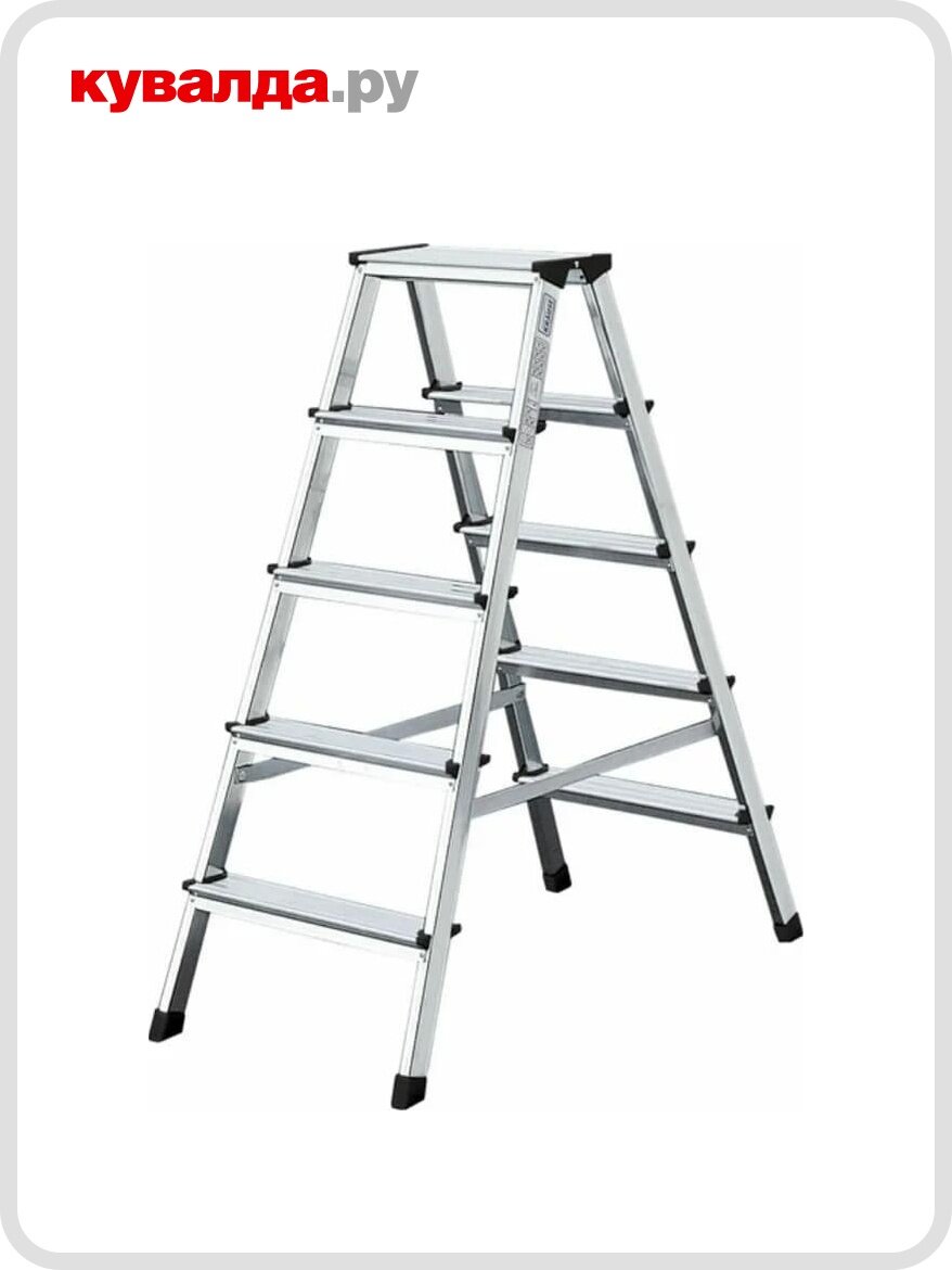Стремянка алюминиевая KRAUSE MONTO DOPPLO 5 ступеней двухсторонняя