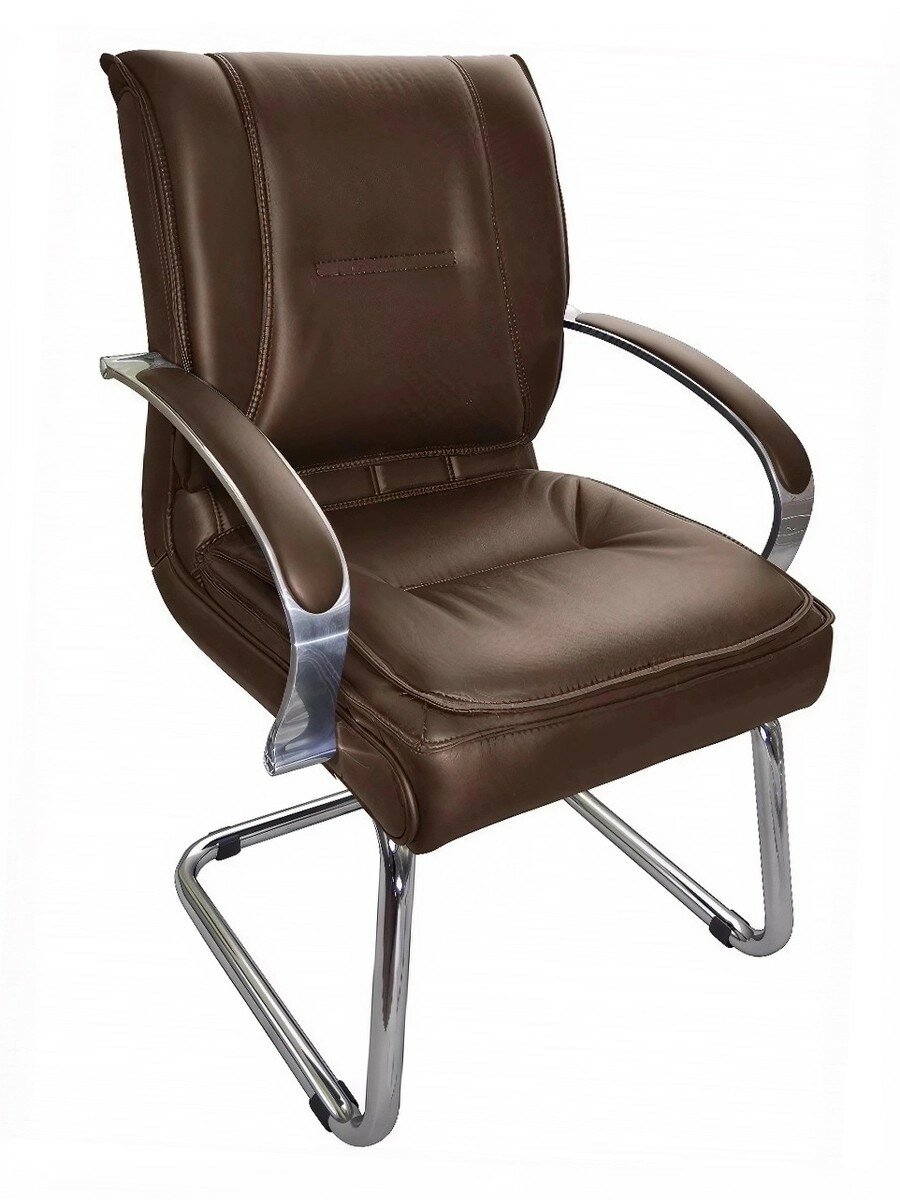 Компьютерное кресло на полозьях Factor Лорд 2ХС кожа/экокожа коричневая