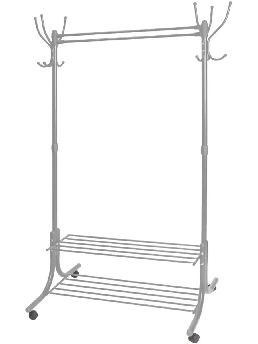 Вешалка гардеробная с полками