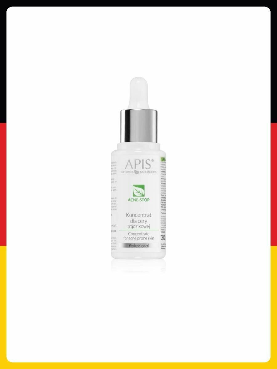 Сыворотка для ухода за кожей Apis Natural Cosmetics Acne-Stop Professional Concentrate for oily skin prone to acne, 30 мл
