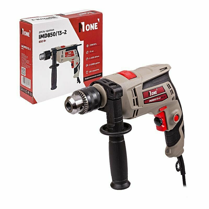 Дрель NUMBER ONE уд. IMD850/13-2 (850Вт,0-3300об/мин,52800уд/мин, ЗВП 1.5-13мм, реверс)1.7кг