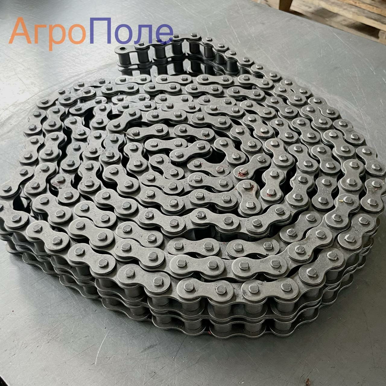 Цепь роликовая двойная 2ПР-25,4-114 (5 метров) 1 шт для рулонных пресс-подборщиков ПРФ 110/145 и 750/180