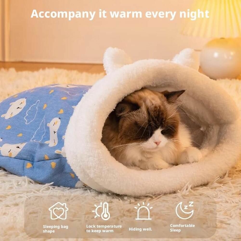 Туннель для кошек, Теплое гнездо для животных, спальный мешок