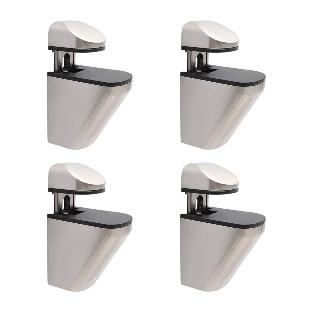 (1 комплект из 4 шт.) Регулируемый стеклянный зажим, кронштейн, крепежные аксессуары, перегородка, зажим для полки, фиксированный зажим-161, матовый