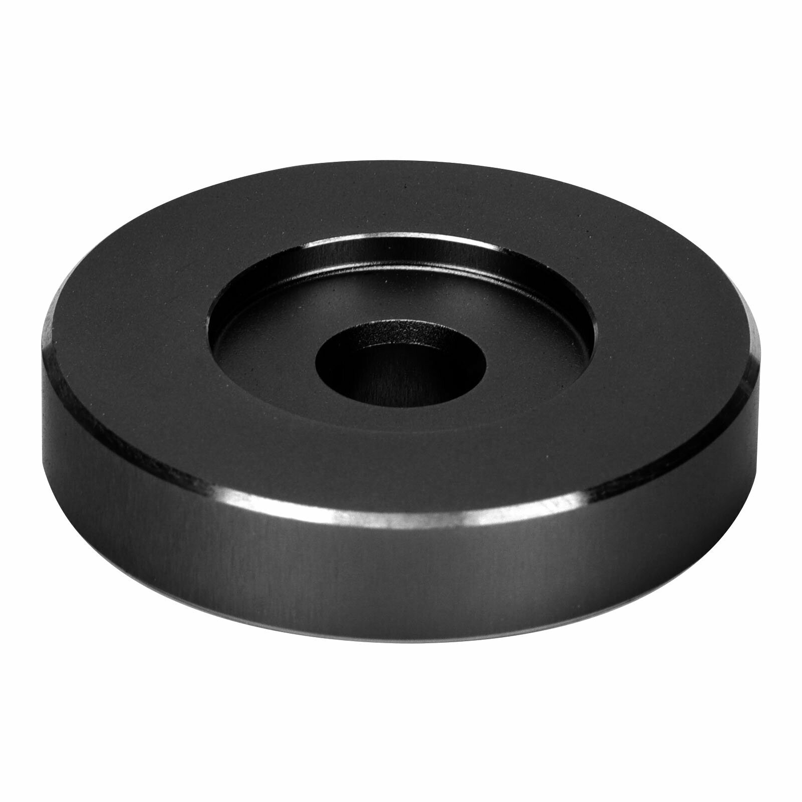 45 RPM Record Turntable Adapter Large Hole Conversion Sheet Vinyl Black Clamp for Most Big RecordsBlack