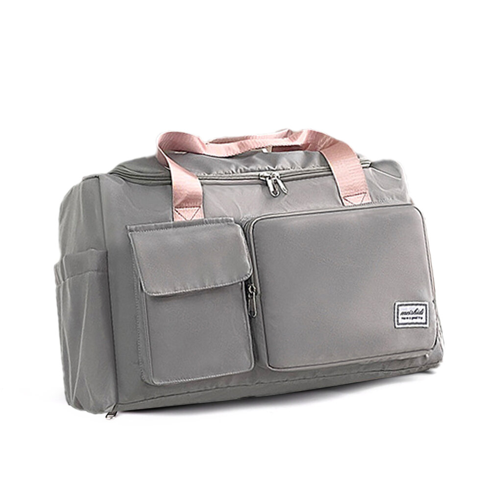 Спортивная сумка для зала Duffel Bag с отделением для обуви Weekend Travel Bag для женщин, материал: нейлон, цвет: черный / розовый / серый (выбор), размер: 46 * 25 * 28 см / 18.1 * 9.8 * 11 дюймов, вес: около 0.48 кг / 1 фунт, пакетный список: 1 * Сумка