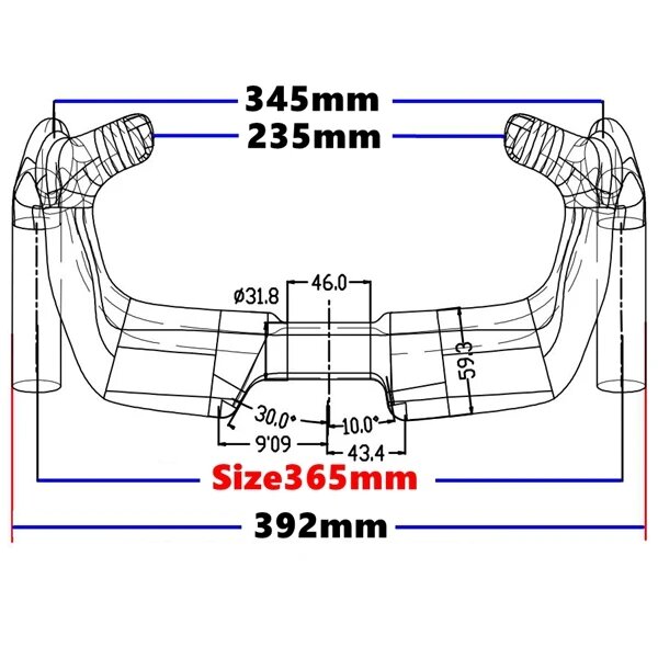 BIKEDOC TB26 Aero Track Руль Drop 365MM