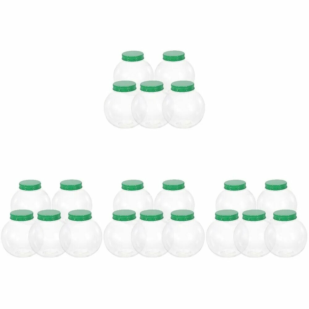 Ёлочная шарообразная банка для конфет зелёного цвета, набор 20 штук, 500 мл