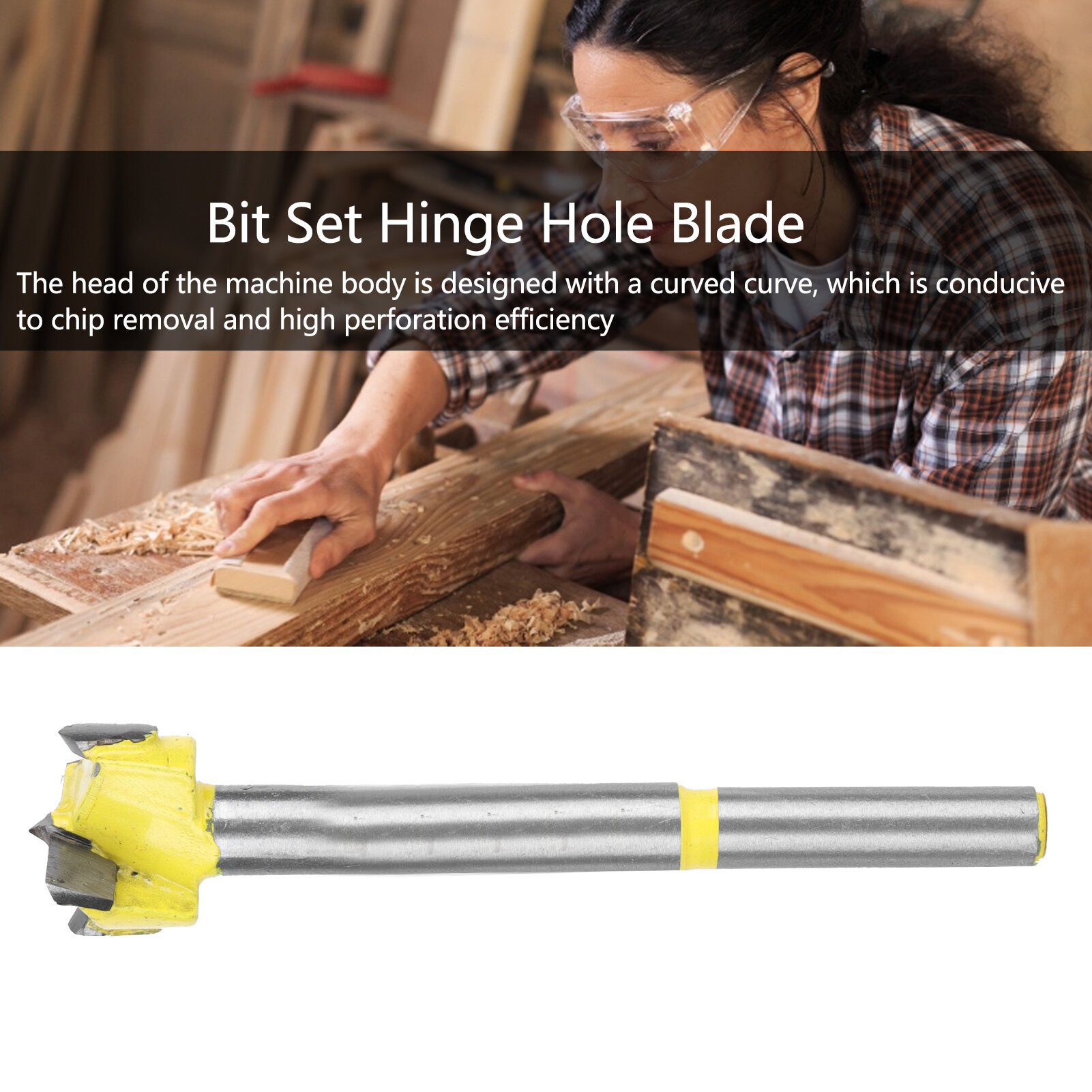 Деревообрабатывающий инструмент для открывания отверстий из сплава Прочный набор для открывания отверстий в деревообработке для перфорированных деревянных изделий