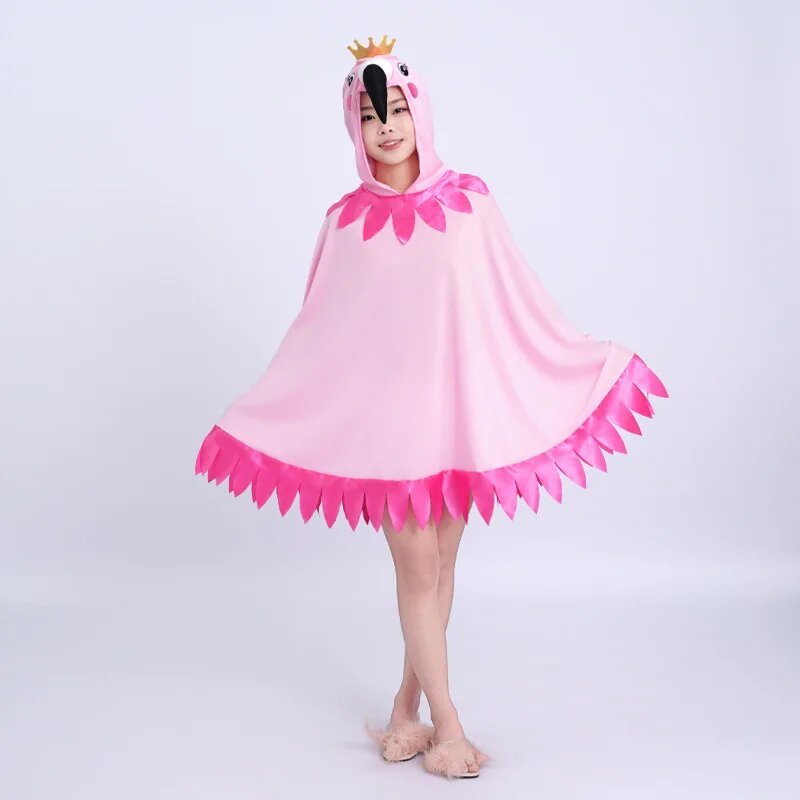 Детский костюм Фламинго/Ворона/Сорока/Эльф Розовый, Flamingo