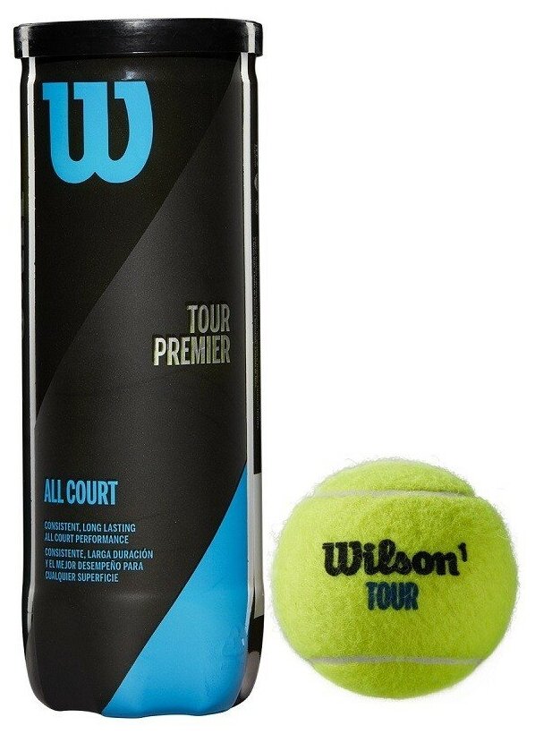 Мячи для большого тенниса Wilson Tour Premier 3b WRT109400 войлок