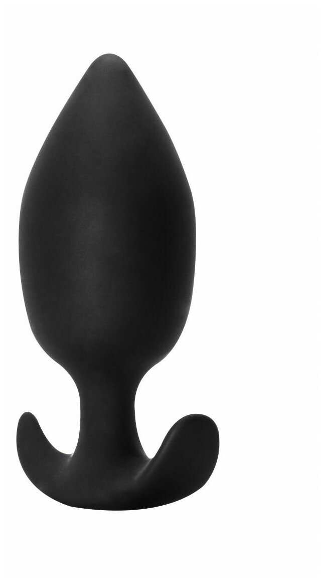 Чёрная анальная пробка Insatiable - 10,5 см,10,5 см,4 см, черный, силикон, Унисекс, Анальные игрушки