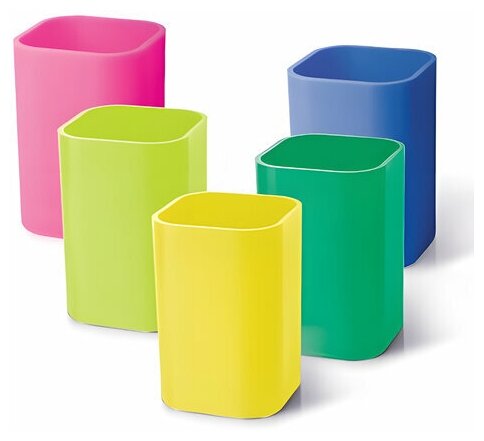 10 шт. Подставка-органайзер (стакан для ручек), 5 цветов ассорти, 220533