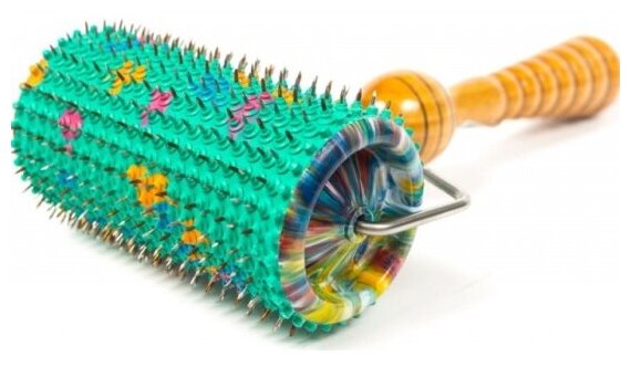 Аппликатор Ляпко «Валик Большой» (шаг игл 5,0 мм, D = 61 мм, ш = 111 мм) зеленый