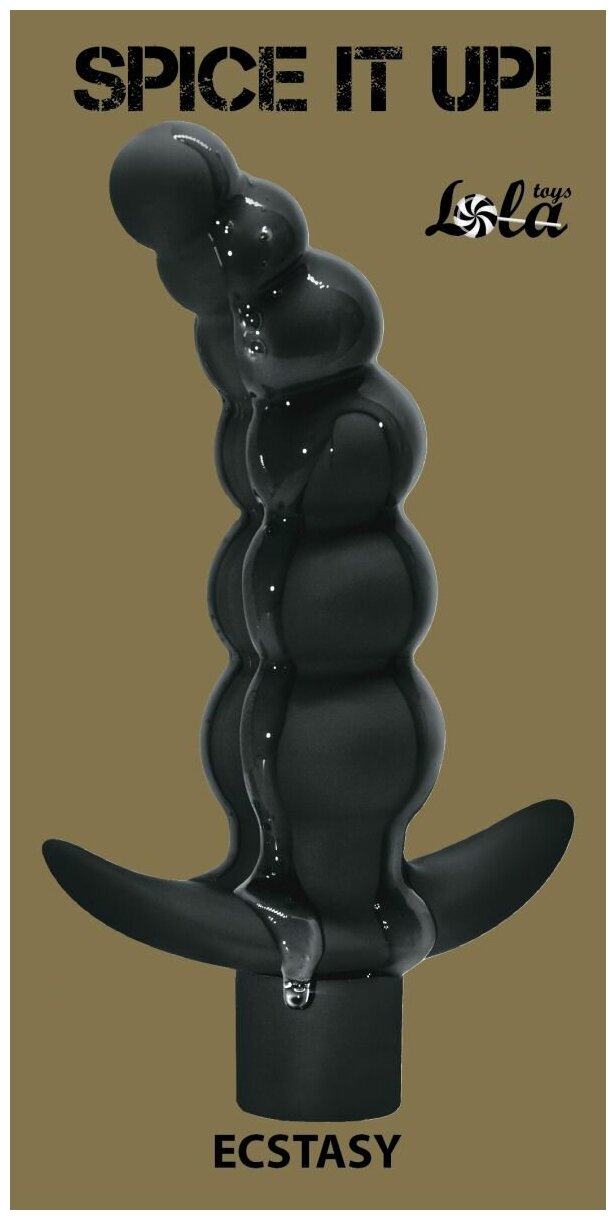Анальная пробка с вибрацией Spice it up Ecstasy Black 8009-01Lola