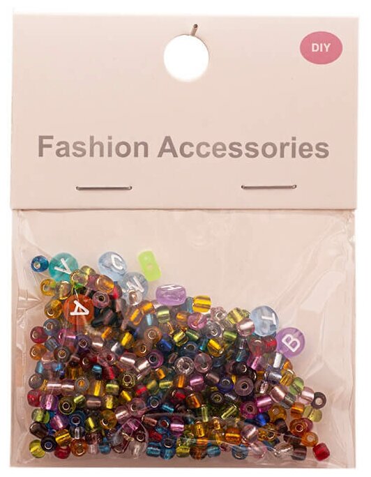 Набор для создания бижутерии бисер и бусины Блестящая радуга 25 гр