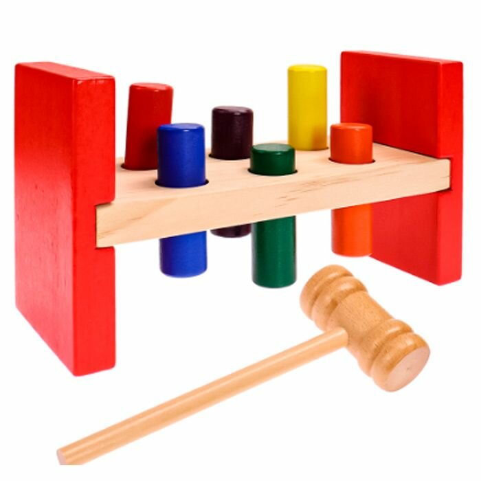 Деревянная Стучалка с молоточком