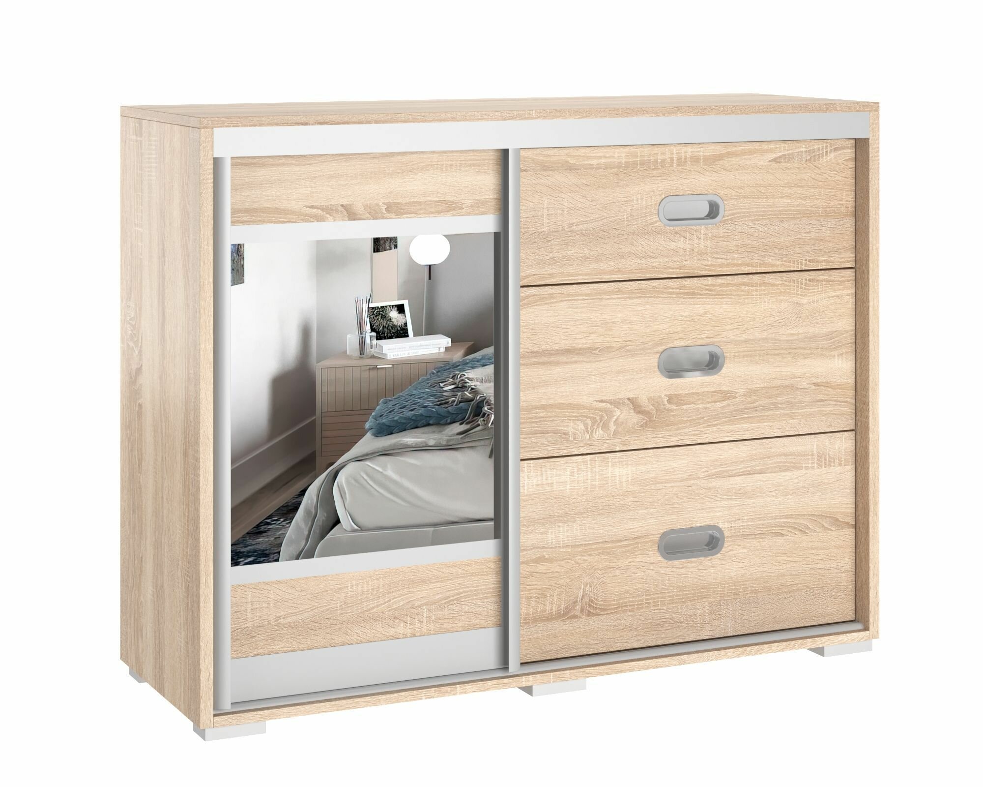 Комод для вещей "Рубин 2" 110х85х45, дуб сонома