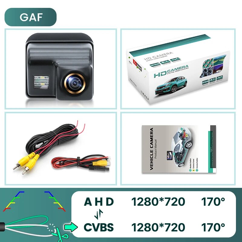 GreenYi ° Автомобильная камера заднего вида HD 1080P для Mazda3 CX-5 CX-7 CX-9 Mazda CVBS-AHD720P