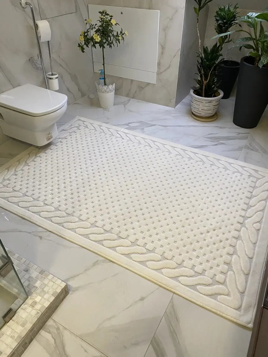 Коврик Natali's Carpets на пол для ванной и туалета 100х150 см Турция