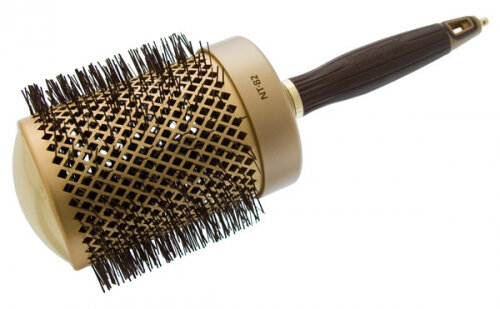 Термобрашинг Olivia Garden EXPERT BLOWOUT SHINE Wavy Bristles Gold&Brown, 80 мм