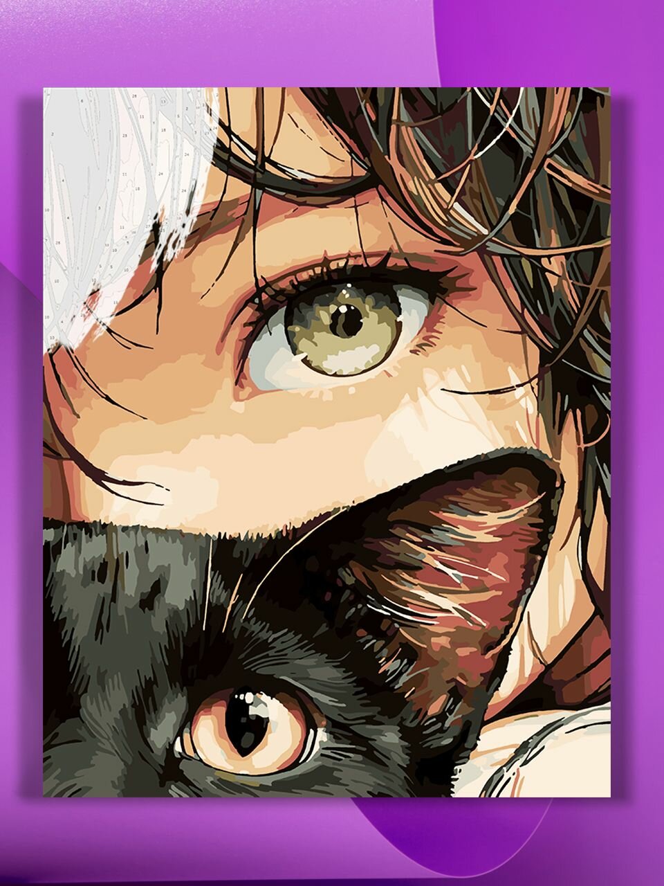 Картина по номерам на холсте Глаза в глаза 2, 40 х 50 см