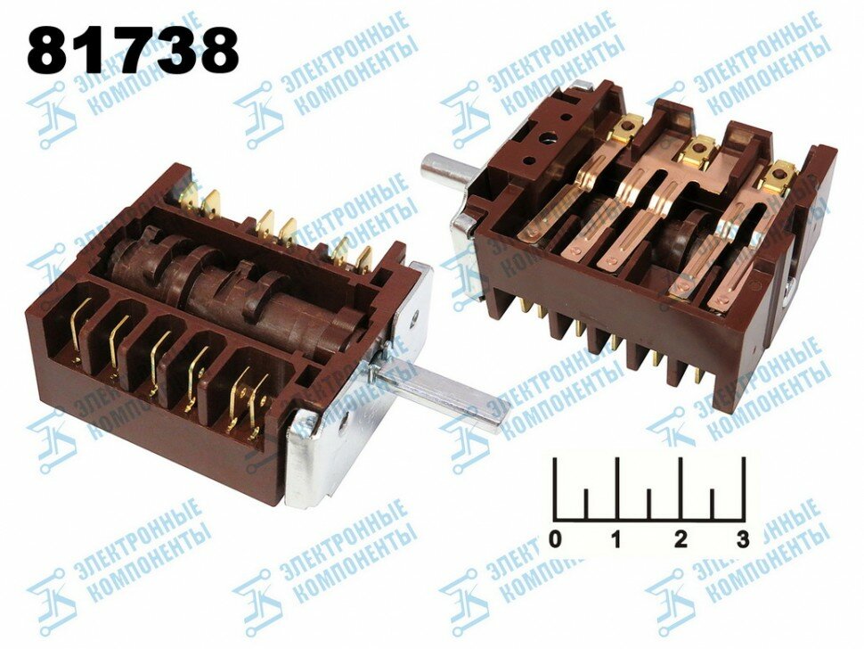 Переключатель для плит 4 позиции 12 контактов XZ307 (46.851.02) (RS654)