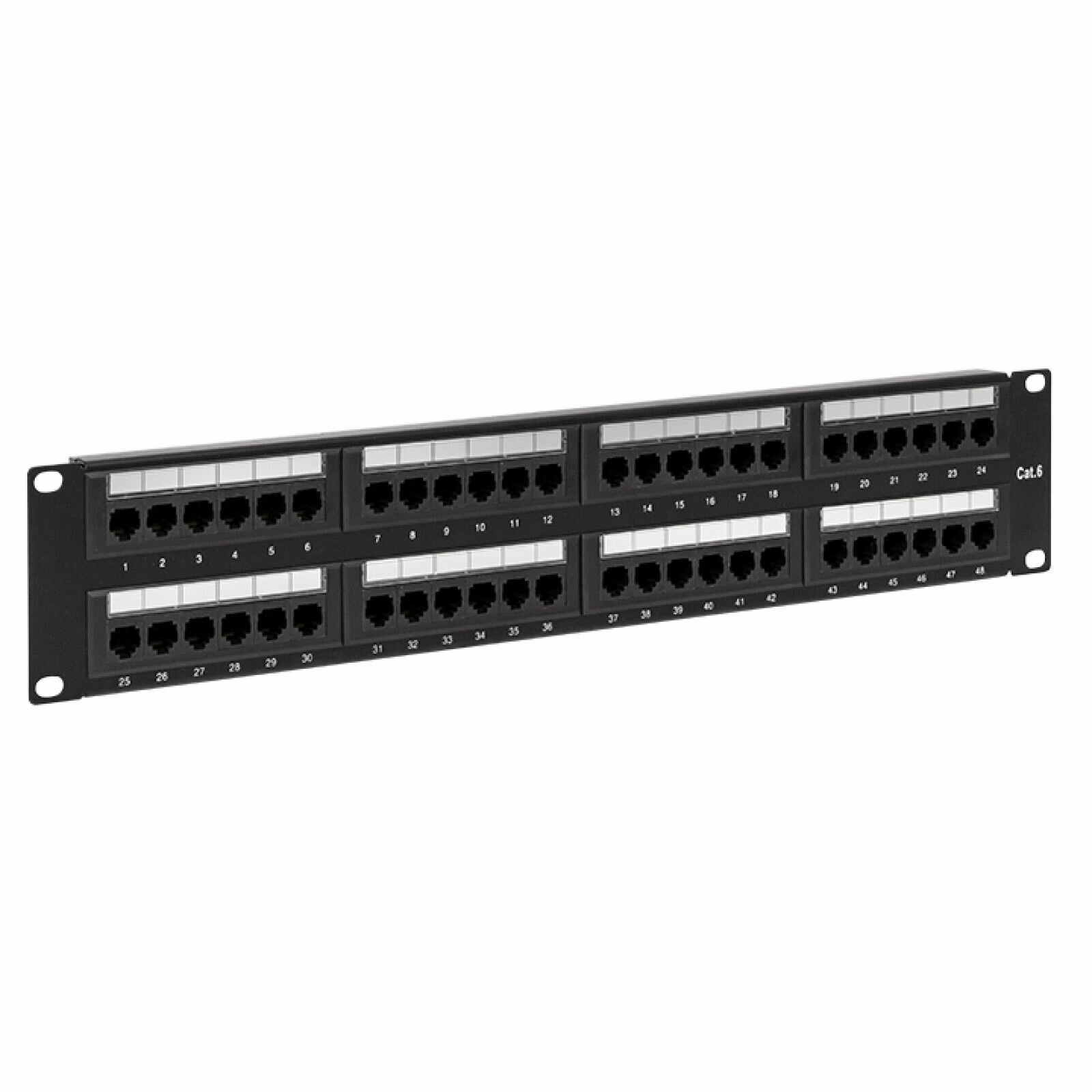 Патч-панель TERACOM CS 19" Cat.6A 1U полный экран STP 24 порта RJ-45 Dual IDC с органайзером - 1 шт