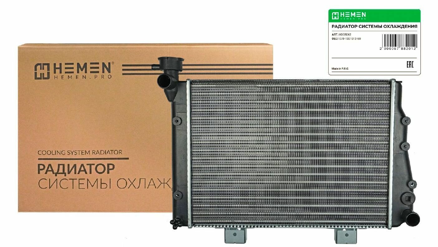 Радиатор охлаждения двигателя Lada 2107 (HOSR042)