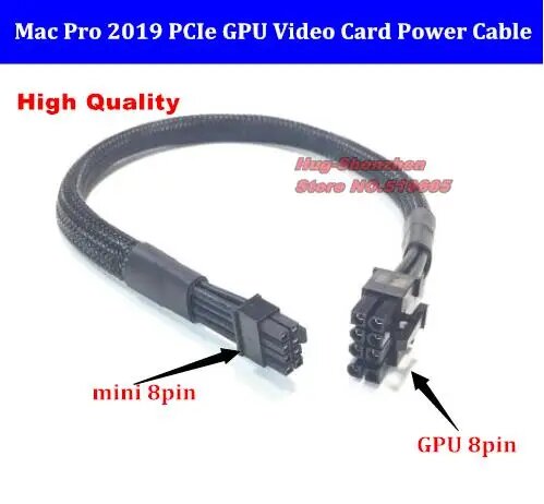 Кабель питания для видеокарты Mac Pro 2019 PCIe GPU mini 8 pin на 8 pin 39 см