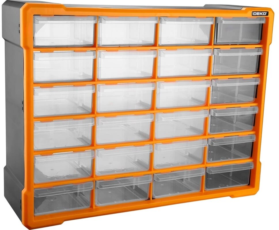 085-3005 / Ящик для инструментов DEKO Smart box 24, оранжевый [085-3005]