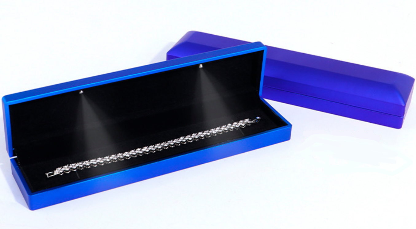 Футляр с подсветкой, подарочная коробка с подсветкой для цепочки, синий