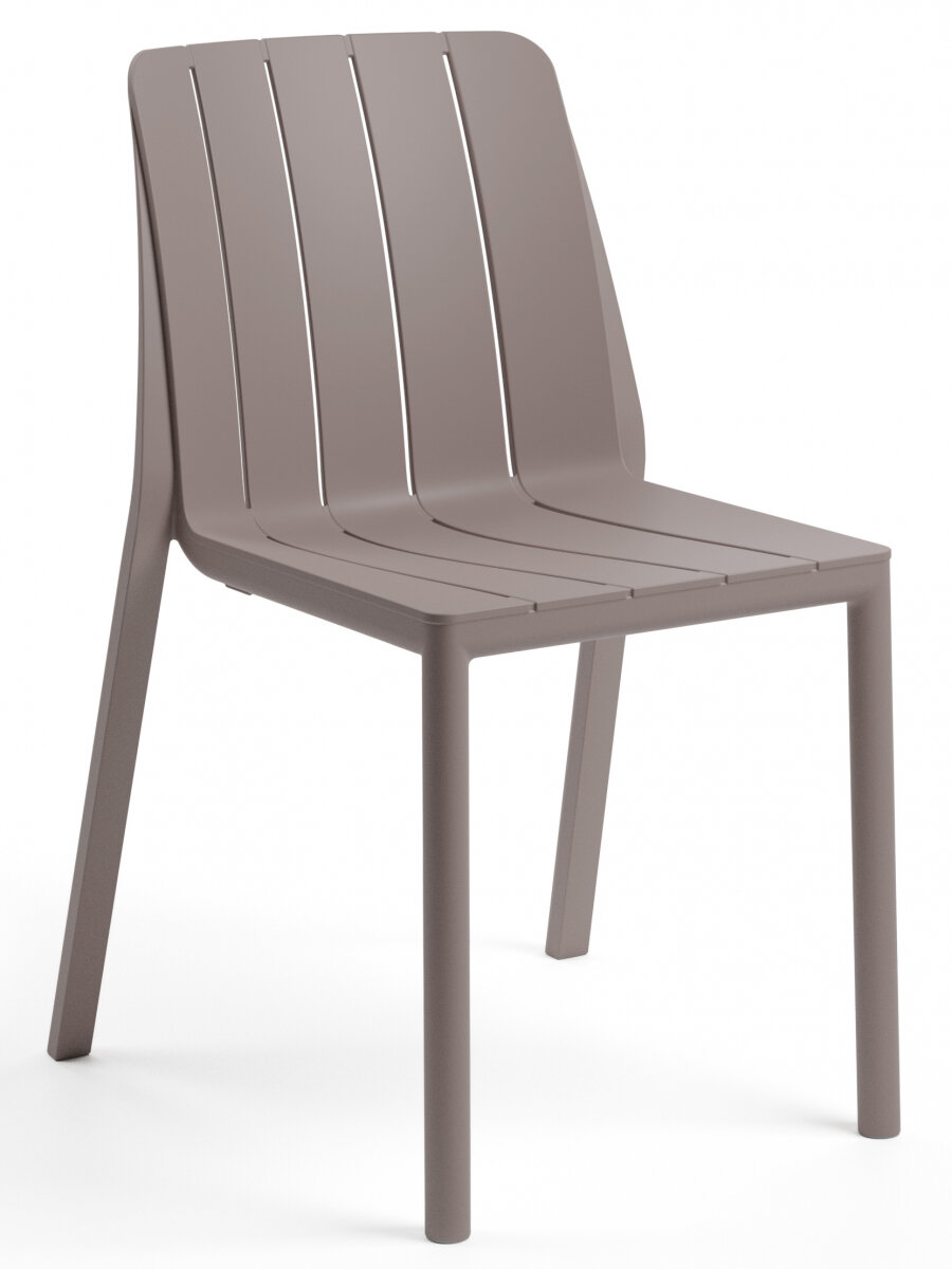 Пластиковый обеденный стул NARDI Tiberina Bistrot, для сада и балкона, цвет тортора, Италия