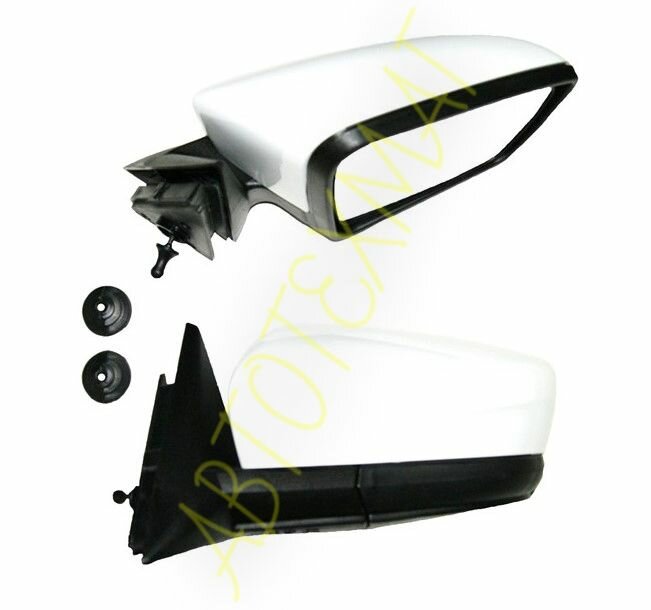 Зеркало боковое ВАЗ 2105, 2107, 2104 в корпусе Гранта ВАЗ 2191, комплект Белого цвета.