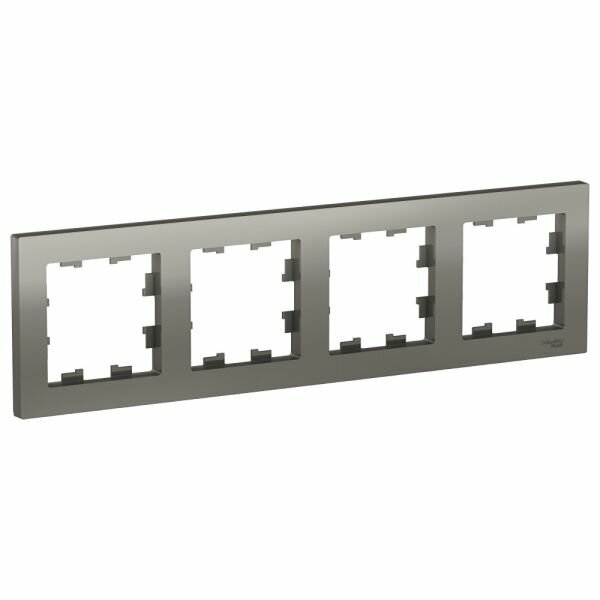 Systeme Electric AtlasDesign Сталь Рамка 4-постовая, универсальная, ATN000904