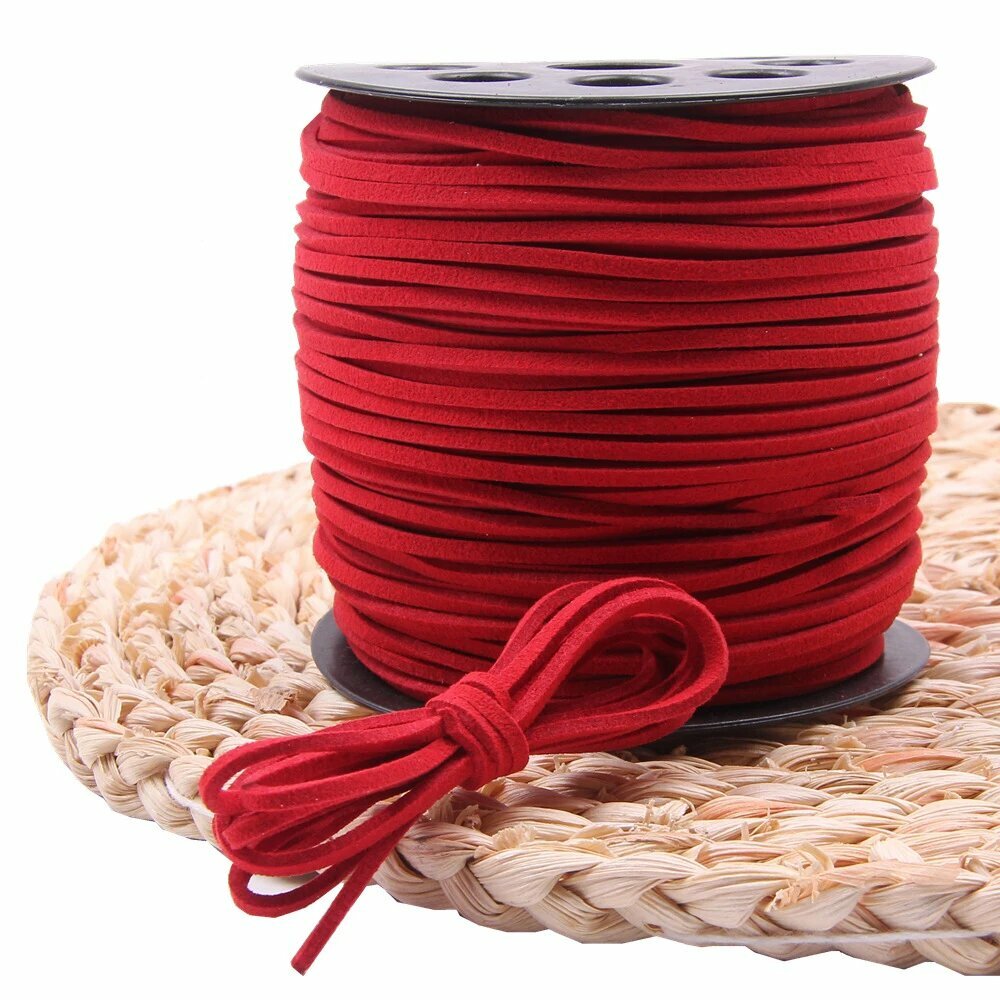 10 м/лот, 2,5 мм, шнур из искусственной замши, кожаный шнурок, нить ручной работы для Красный, 29