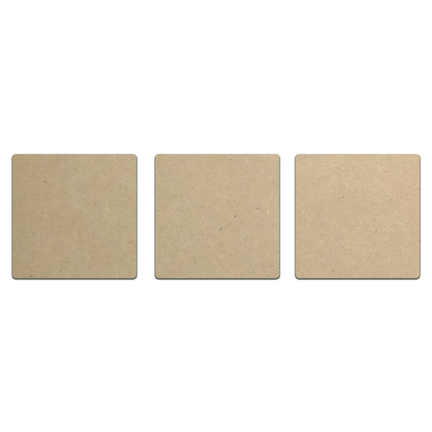 Комплект Заготовка для декорирования "Квадрат" 30х30 см - из 3шт. Материал ХДФ 3мм.