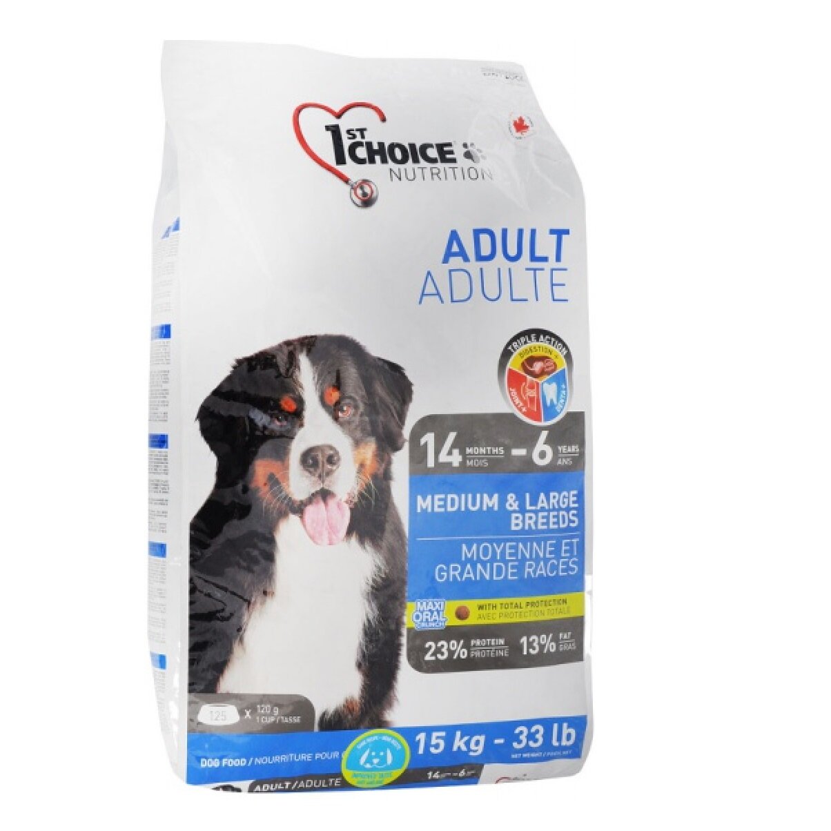 1ST CHOICE корм для собак средних и крупных пород 15кг, курица